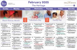 February 2025 - Monthly Activity Calendar! - The Heritage Retirement ...