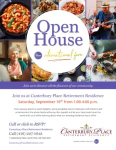 September 16th, 2023 - Fall 2023 Open House! - Canterbury Place