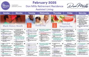 February 2025 - Monthly Assisted Living Activity Calendar! - Don Mills ...