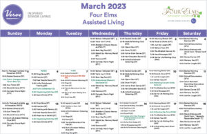 March - Assisted Living - Four Elms Retirement Residence