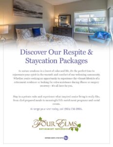 May 2024 - Discover Our Respite and Staycation Packages! - Four Elms ...