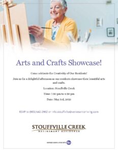May 3rd, 2025 - Arts and Crafts Showcase! @ 1:30 - 4:30 - Stouffville ...