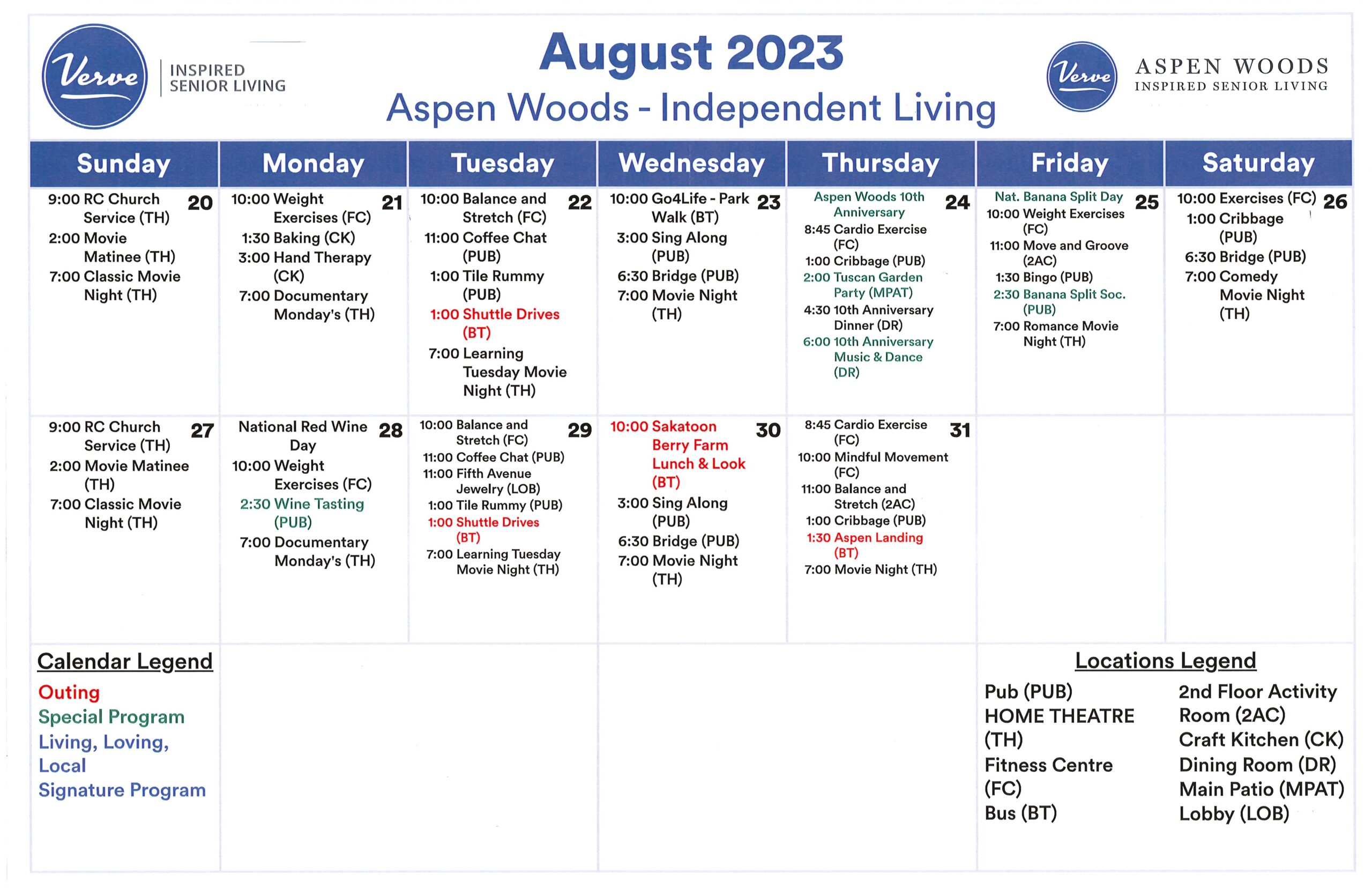 August 2023 - August Aspen Times Newsletter - Verve Aspen Woods