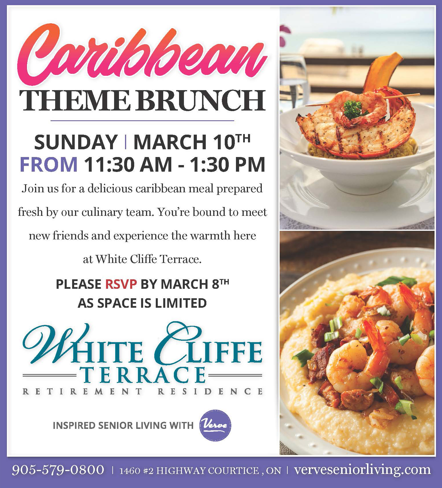 Caribbean Theme Brunch - White Cliffe Terrace Retirement Residence