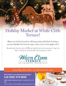 November 23rd, 2024 - Holiday Market at White Cliffe Terrace! - White ...