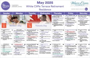 May 2025 - Monthly Independent Living Activity Calendar! - White Cliffe ...