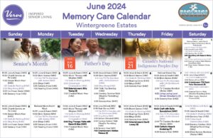 June 2024 - Monthly Memory Care Activity Calendar! - Wintergreene ...